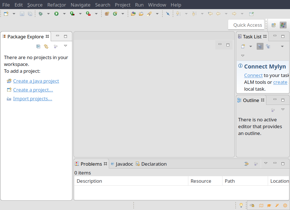 Hallo Welt programmieren, compilieren und ausführen in der Konsole: Eclipse starten